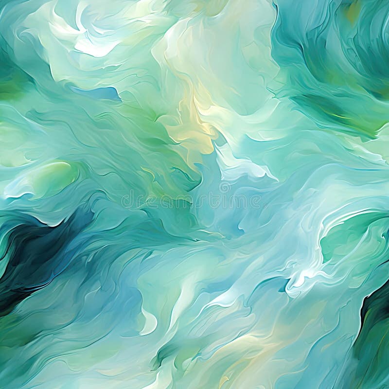 Abstract Texture in Blue and Green Colors with Flowing Forms (tiled ...