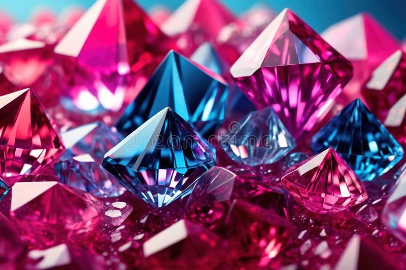 Abstract Texture of Blue Pink Crystal Glass Background Wallpaper Stock ...