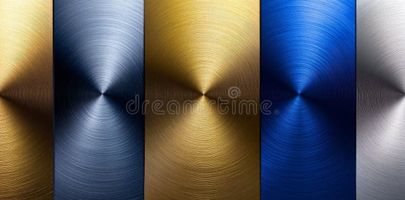 The Abstract Texture of Brushed Metal Accentuating Silver and Gold Hues ...