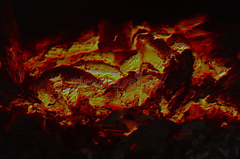 Abstract Texture of the Burning Coals of the Fire Stock Image - Image ...