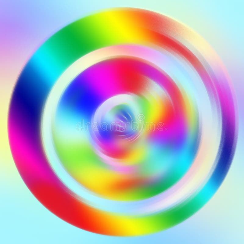 Abstract Texture with Circles in Rainbow Colors and Light Soft Neutral ...