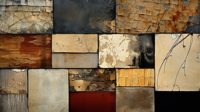 Abstract Texture Collage Background Stock Illustration - Illustration ...