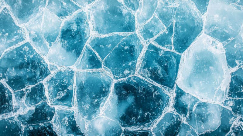 Abstract Texture of Cracked Blue Ice Crystals Stock Illustration ...