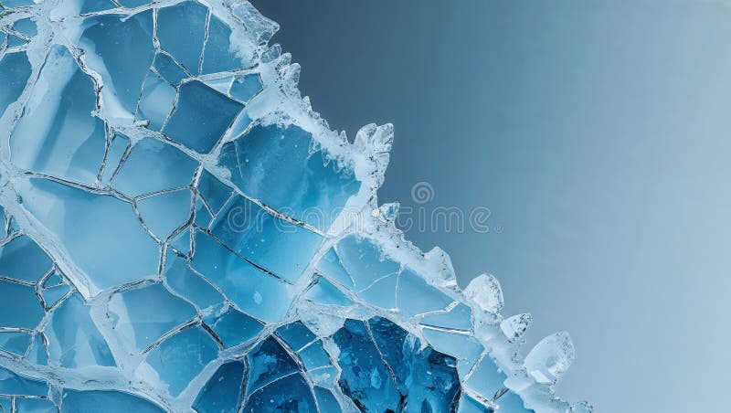 Abstract Texture of Cracked Ice Shades of Blue Background Design Stock ...