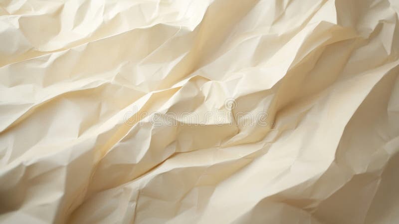 Abstract Texture of Crumpled Cream-Colored Paper Stock Illustration ...