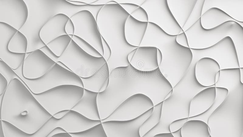 Abstract Texture Curvy Line Style White Color Background Stock ...