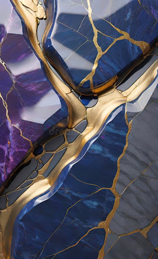 Abstract Texture of Dark Granite Stone with Refraction Interspersed ...