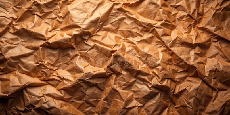 Abstract Texture of Deep Brown Crumpled Paper Background. Generative AI ...