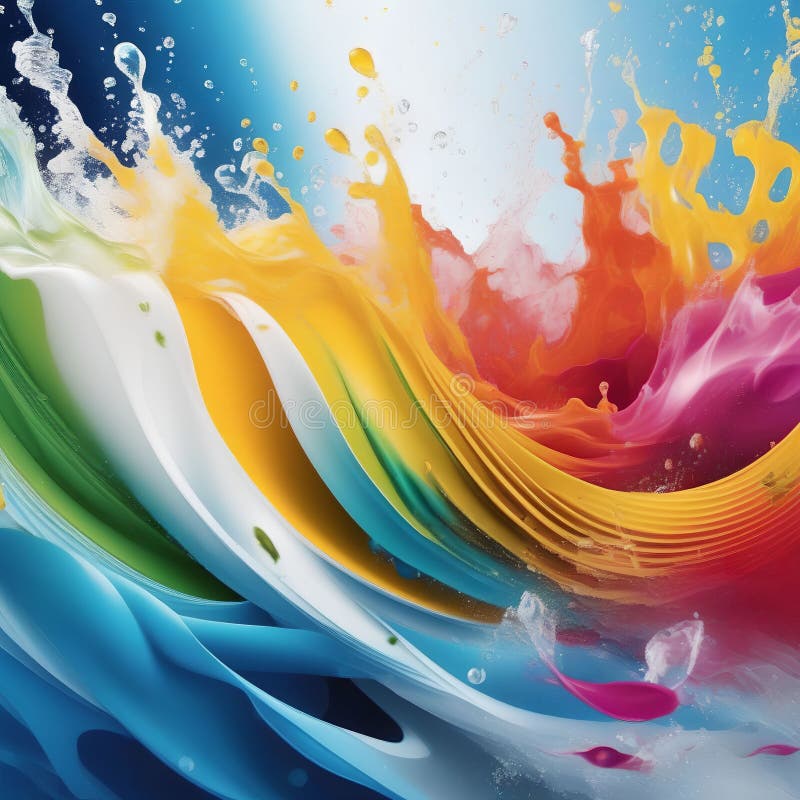Abstract Texture Designs with Vibrant Water Splashes Color Patterns ...