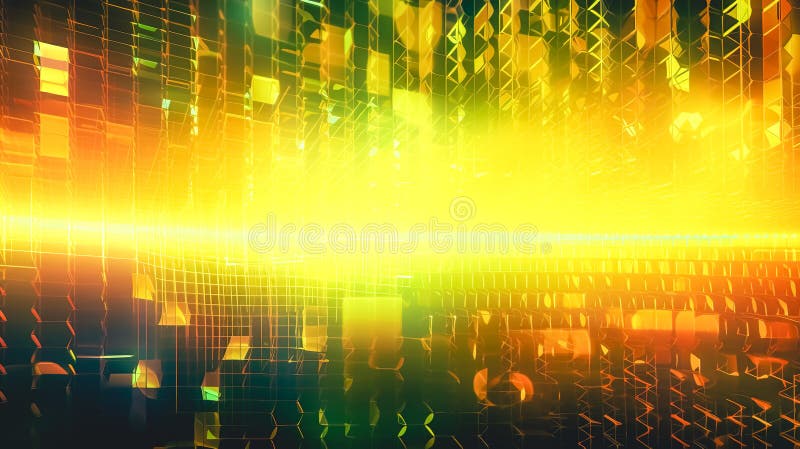 Abstract Texture Digital Yellow Background, Generative AI. Stock ...