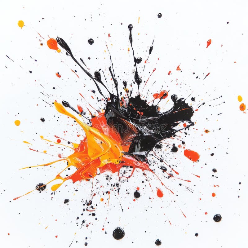 Abstract Texture Emerges from Random Splash of Vibrant Colors Stock ...