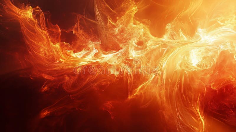 Abstract Texture of Fire and Flames in Bright Orange-red Shades ...