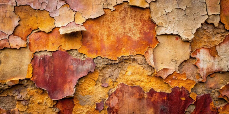 Abstract Texture of Flaking Paint in Warm Hues. Generative AI Stock ...