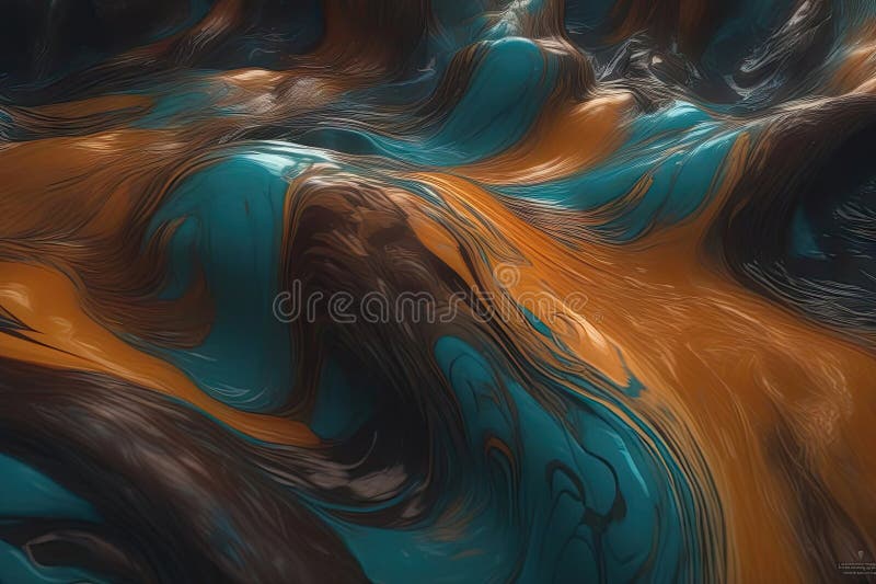 Abstract Texture of Flow Multi Vibrant Vivid Liquid Colors. Digital Art ...