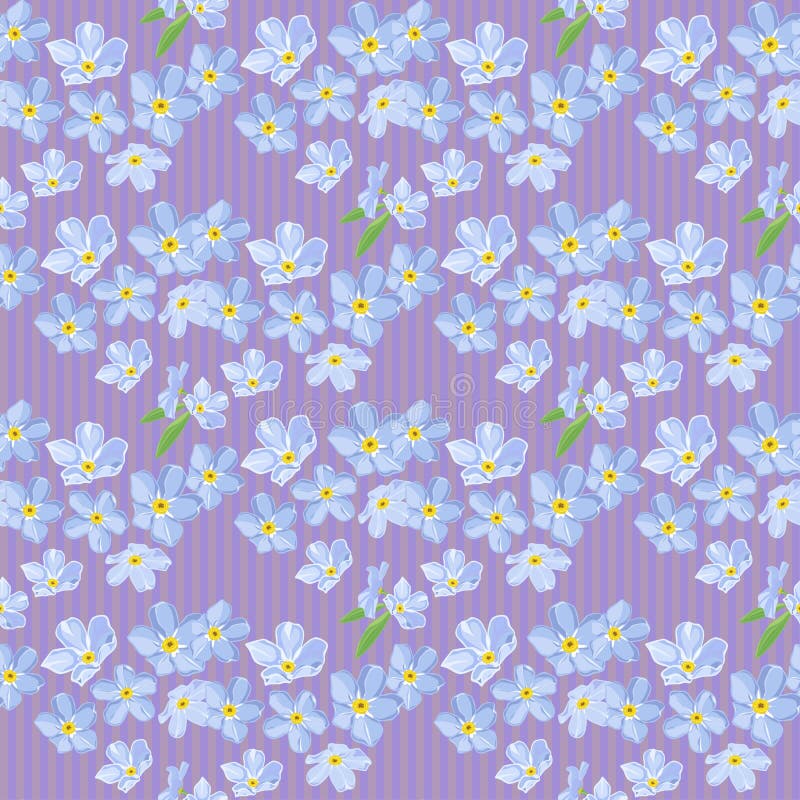 Abstract Texture with Forget-me-not. Seamless Pattern with Flower ...