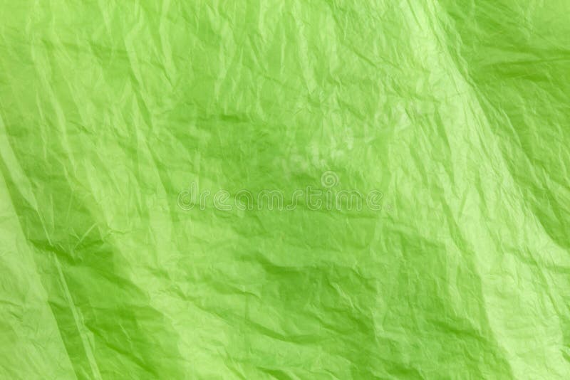 Abstract Texture of Green Cellophane Garbage Bag. Macro Close-up ...