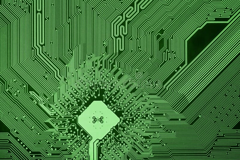 Texture of a Green Printed Circuit Board Stock Image - Image of scheme ...