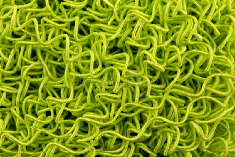 Abstract Texture of Green Twisted Threads or Rubber Bands Macro ...