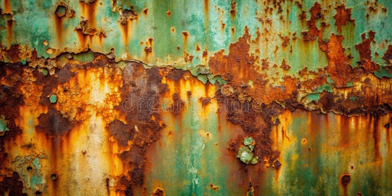 Abstract Texture of Heavily Corroded Metal Surface with Flaking Paint ...