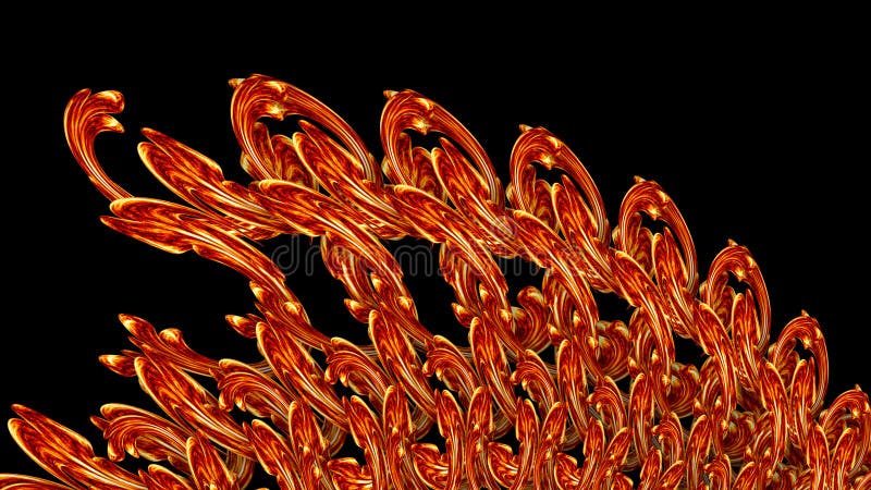 Background with Fire Wave Wing and Copy-space Stock Illustration ...