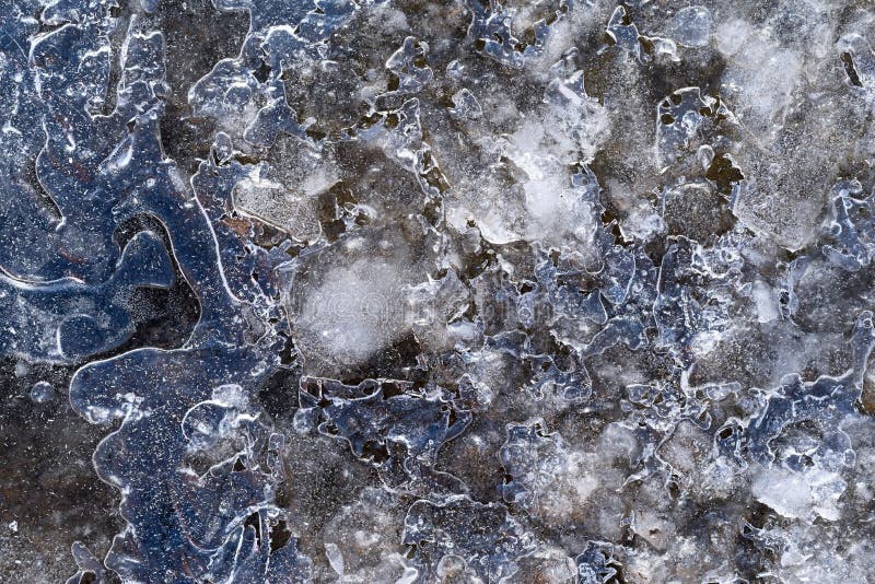 Abstract Texture of an Ice Surface Stock Image - Image of water ...