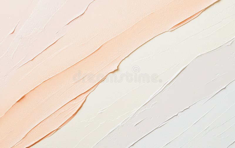 Abstract Texture of Layered Peach and White Paint on a Canvas Creating ...