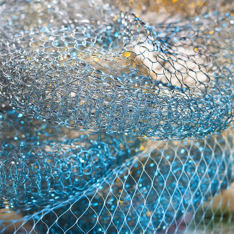 Abstract Texture. Metallic Color Abstract. Twisted Shiny Metal Wire ...