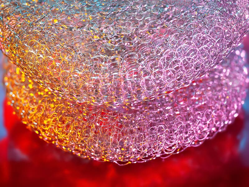 Abstract Texture. Metallic Colored Abstract. Shiny Twisted Metal Wire ...