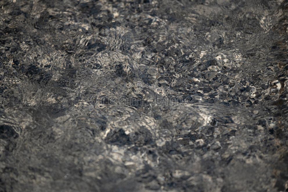 Abstract Texture of Moving Water with Reflections Stock Image - Image ...