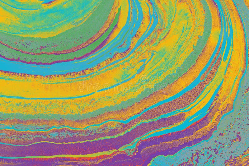 Abstract Texture of Multicolored Circle Layers in Ebru Technique Stock ...