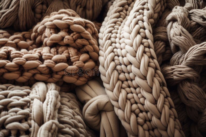 Abstract Texture and Pattern of Chunky Knits Stock Illustration ...