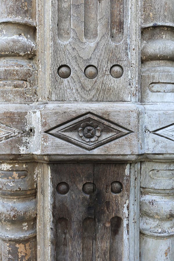 Abstract Texture Pattern on Old Wooden Pillar. Stock Photo - Image of ...