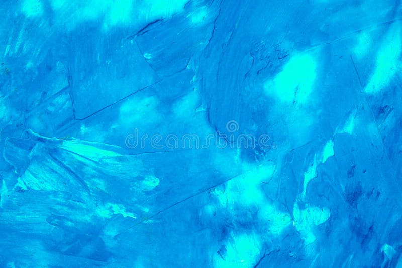Abstract Texture, Patterns of Light Blue Paint on Canvas, Background ...