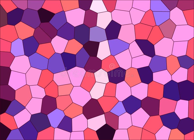 Abstract Texture, Pink Color Pixels. Multi-colored Mosaic Illustration ...
