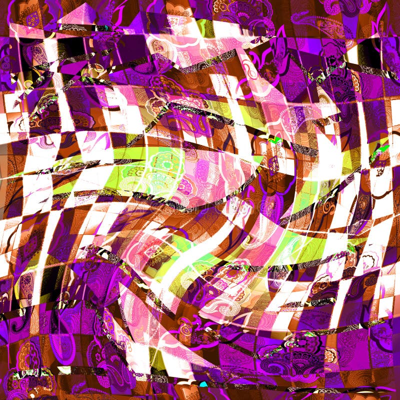 Abstract Texture of Print Fabric for Background Stock Illustration ...