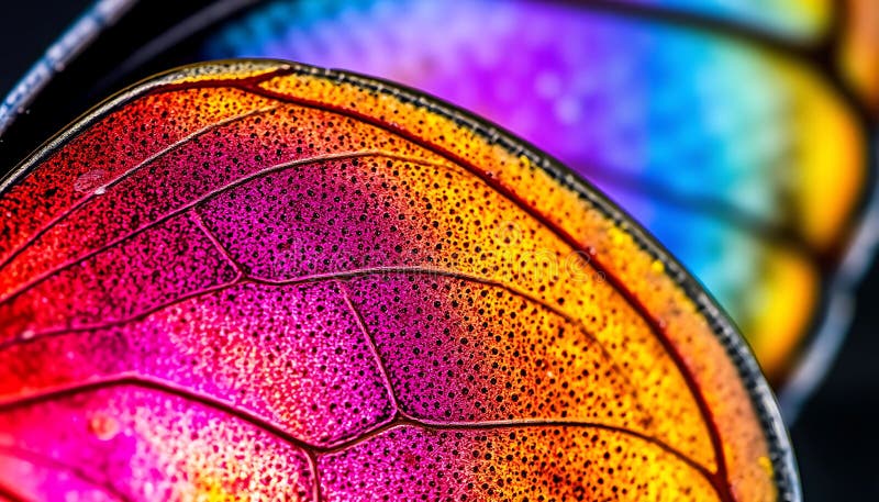 Rainbow Wing Texture, Iridescent Colors, Abstract Pattern, Vibrant ...