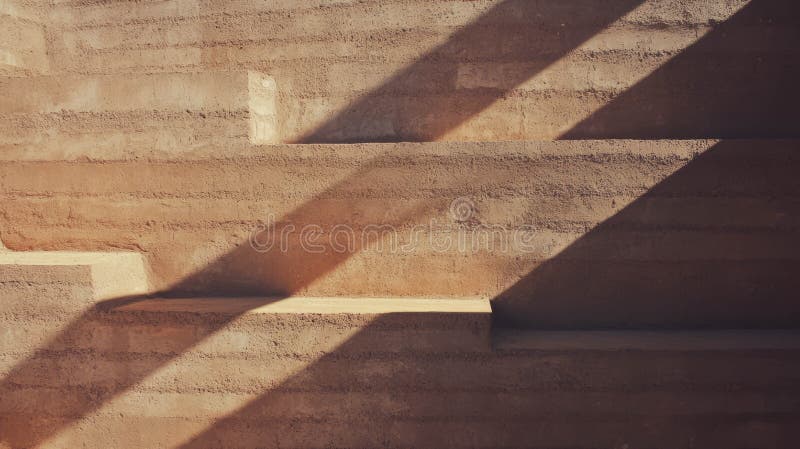 Abstract Texture of Rammed Earth Clay Wall with Distinct Lines and ...