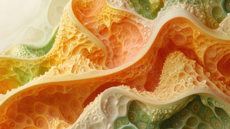 Abstract Texture Resembling Layered Organic Forms in Soft Pastel Colors ...