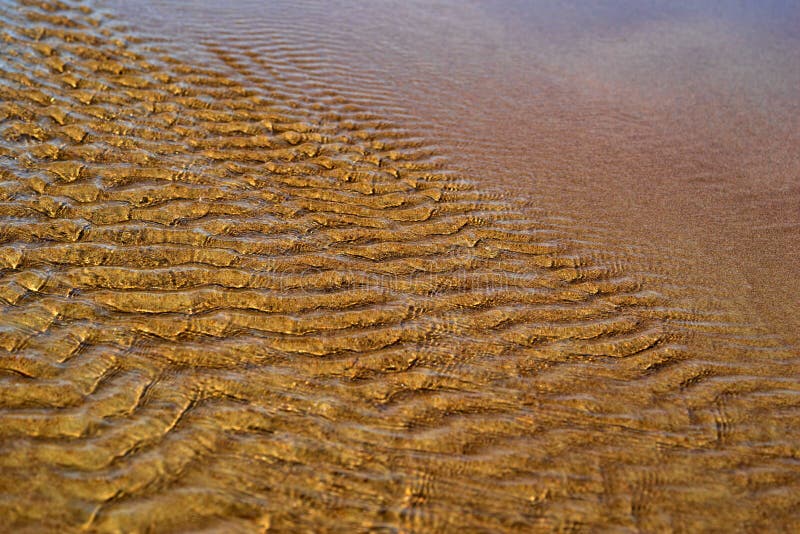 Abstract Texture of a Sandy Bottom Stock Image - Image of water ...