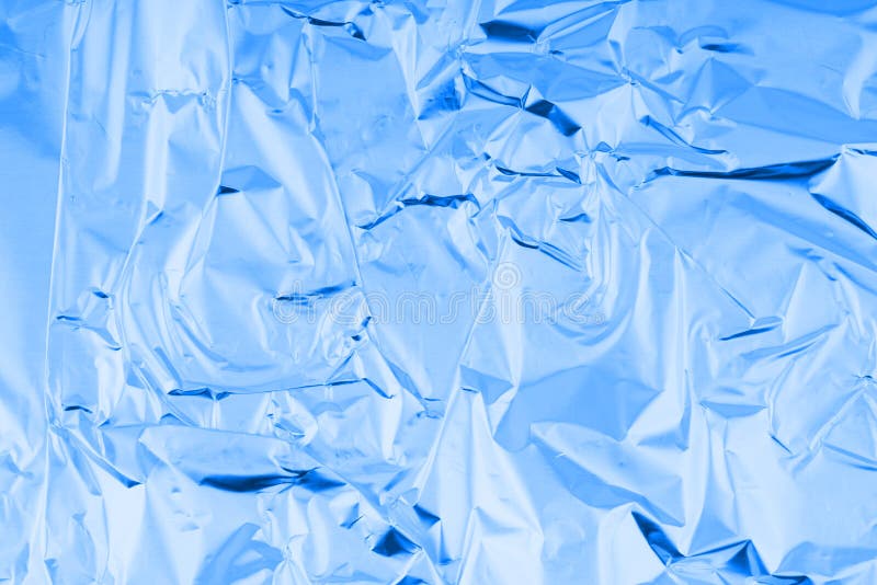 Abstract Texture of Slightly Crumpled Blue Color. Closeup Stock Image ...