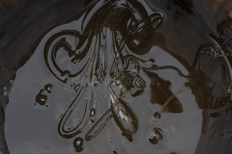 Abstract Texture Surface of Dark Natural Bashkir Bee Honey. Background ...