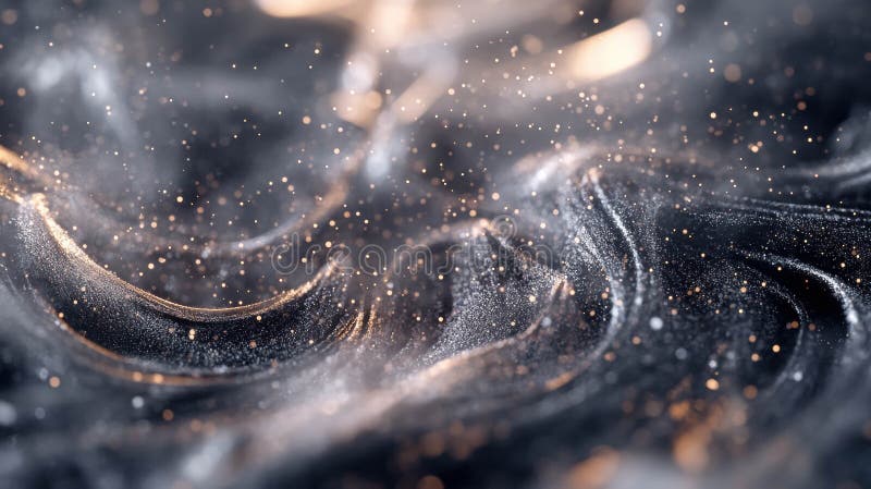 Abstract Texture of Swirling Metallic Smoke and Dust Stock Illustration ...