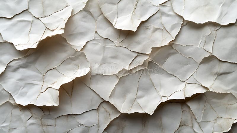 Abstract Texture of Torn Crumpled White Paper Layers Overlapping Each ...
