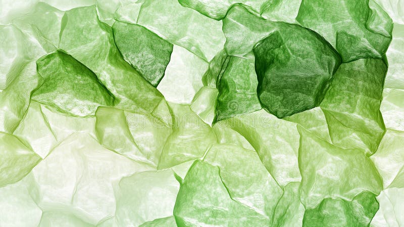 Abstract Texture of Translucent Green Shapes Creating a Soothing and ...