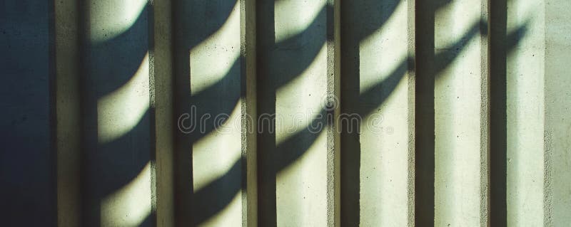 Abstract Texture of Vertical Ribbed Concrete Wall with Deep Shadows for ...