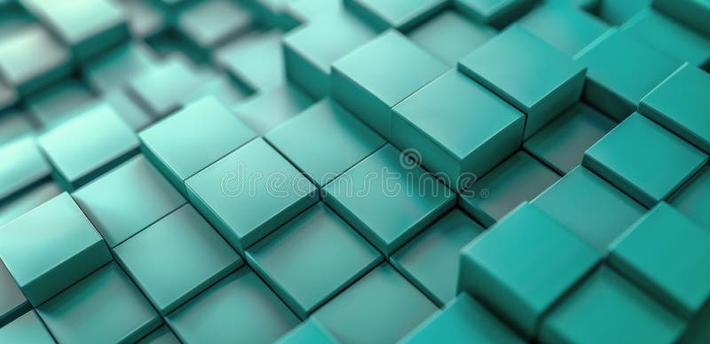 Abstract Teal Cube Wall Background Texture Stock Image - Image of ...