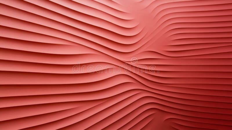 Abstract Texture of Wavy Coral-colored Wall Panels Creating a Dynamic ...