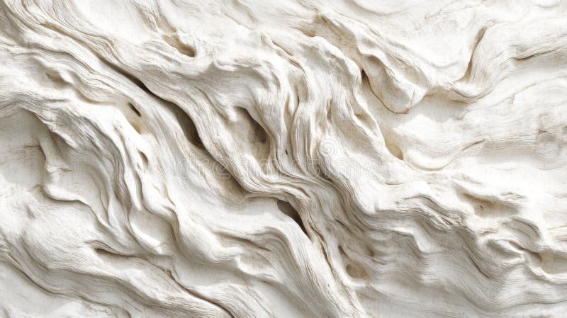 Abstract Texture of White Plaster with Flowing Patterns and Designs ...