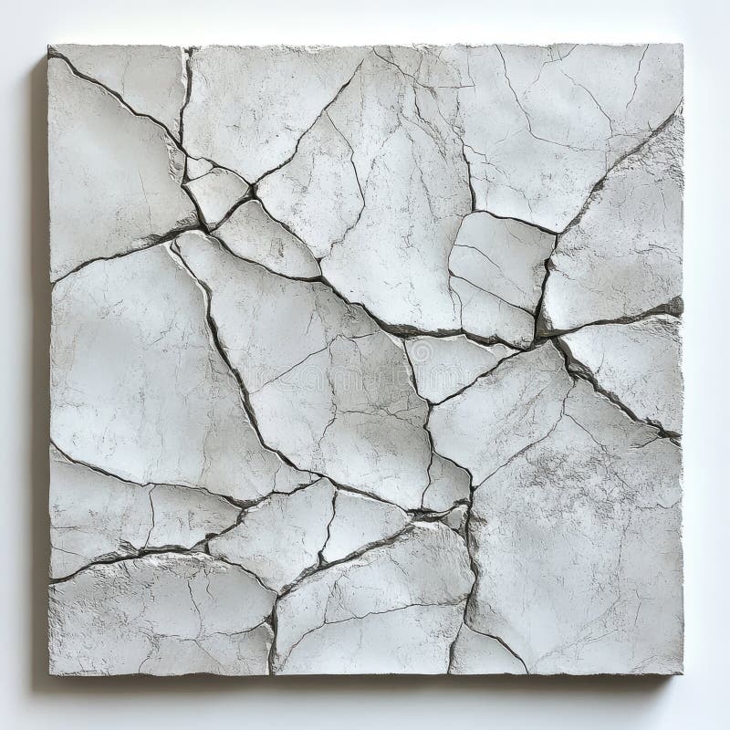 Abstract Cracked Texture Art Off White Surface with Gray Fissures Stock ...