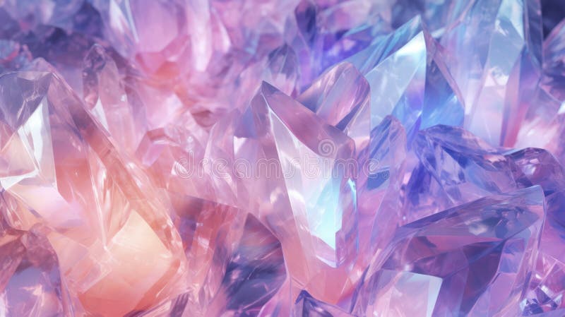 Abstract Textured Background with Crystals. Shiny Amethyst and Quartz ...